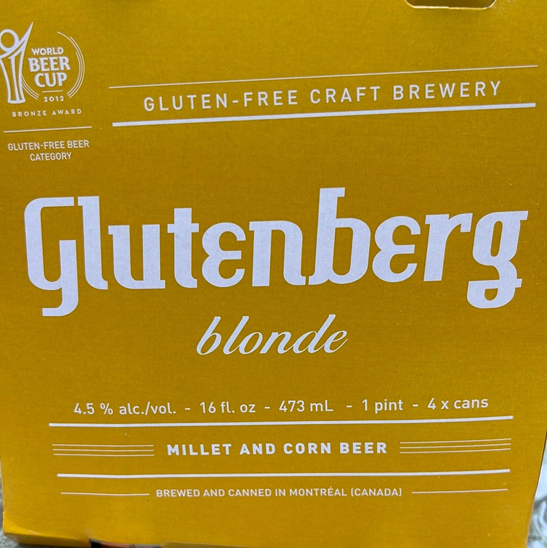 Glutenberg Blonde Ale 4 Pk 16 Oz can – Park Slope Beer Store